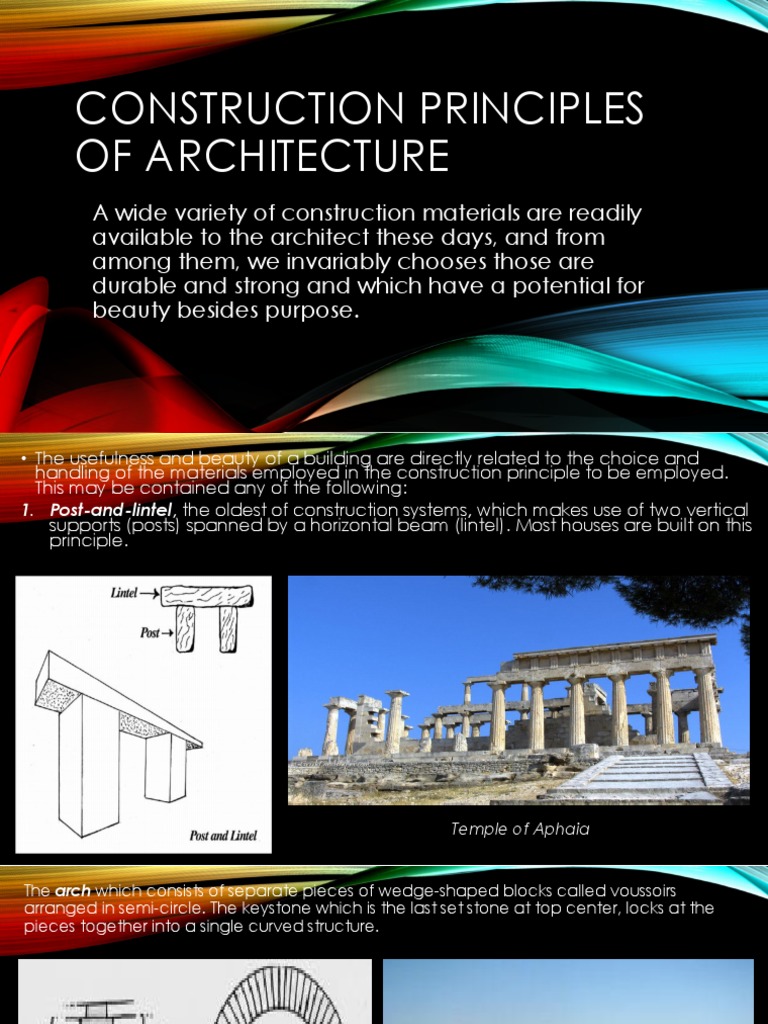 Construction Principles of Architecture | PDF | Wall | Vault (Architecture)
