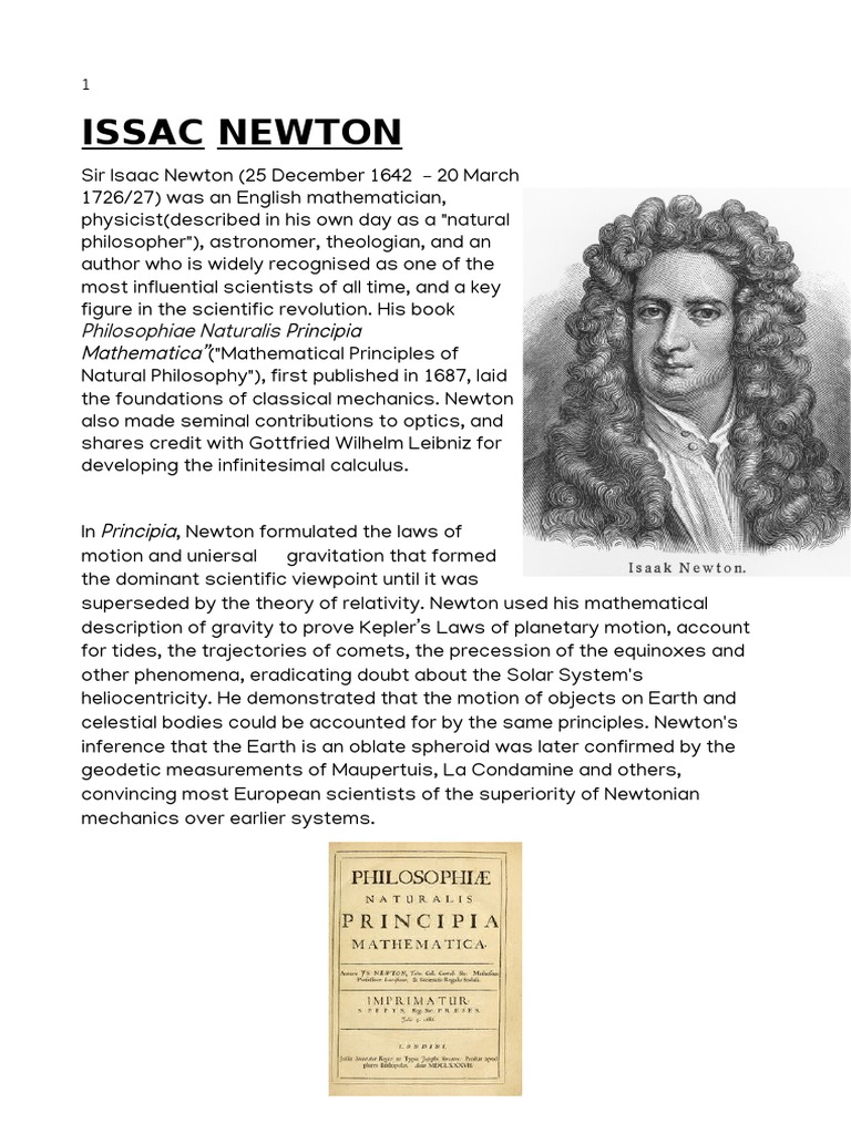 Physics Investigatory Project Class 11 CBSE' | PDF | Isaac Newton ...