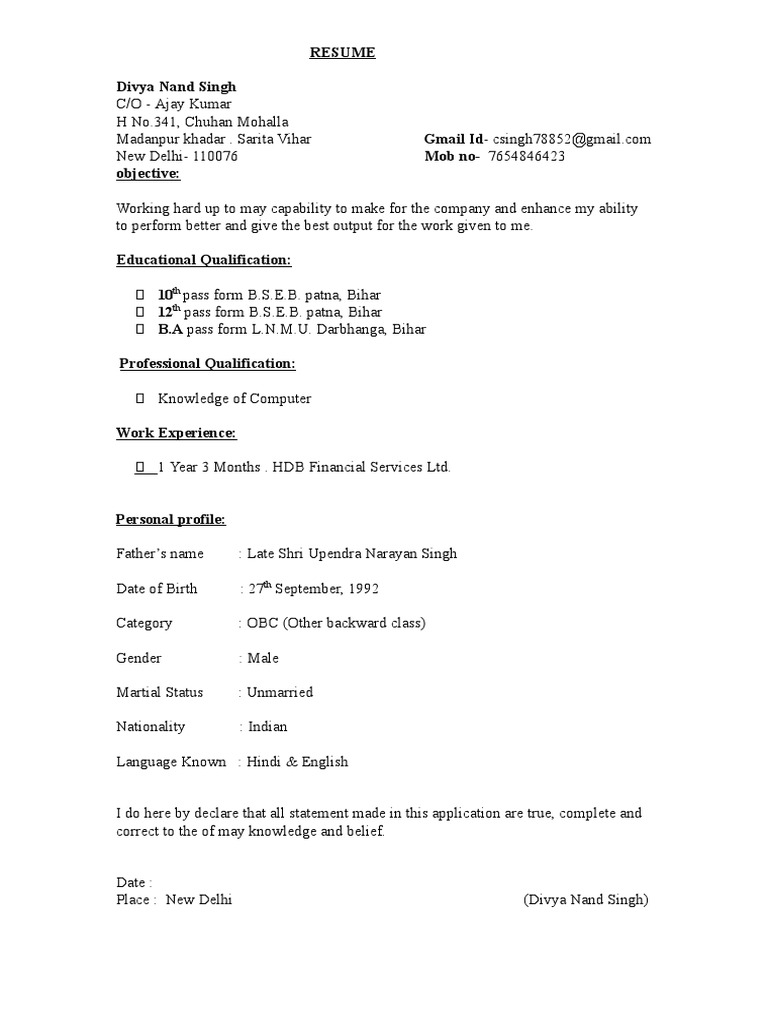 Divya Resume 2 | PDF