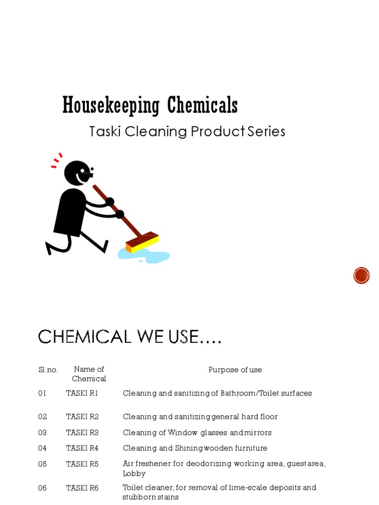 Cleaning Chemicals | PDF | Housekeeping | Domestic Life