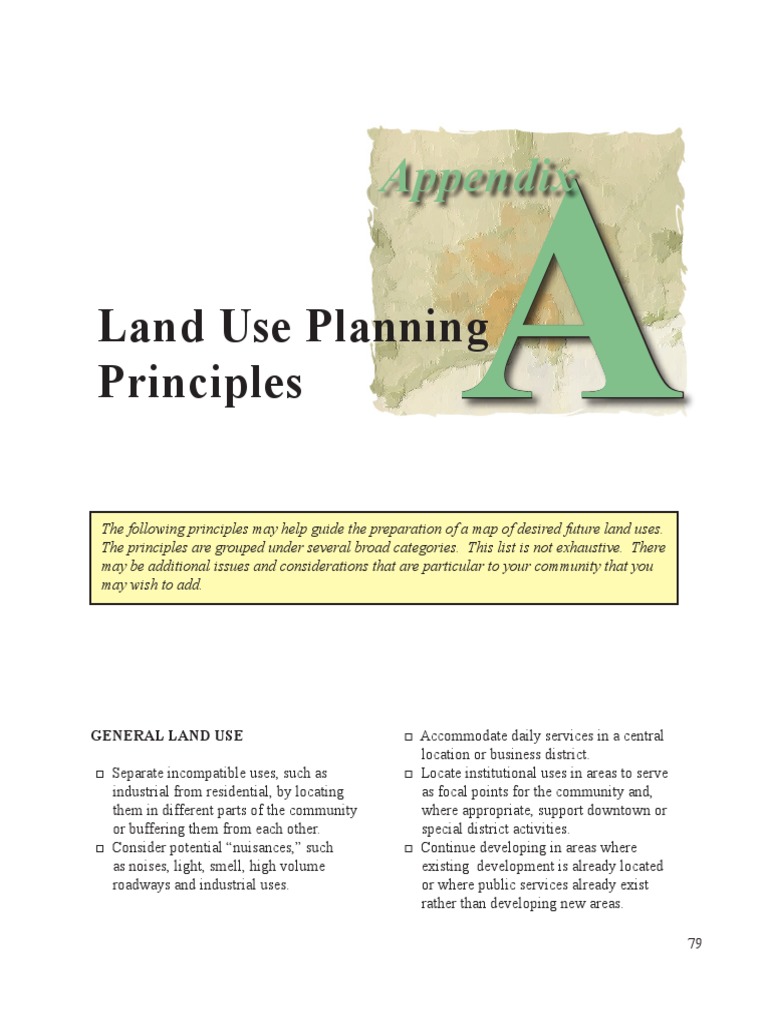 Land Use Resource Guide Appendix A | PDF | Economic Development | Urban ...