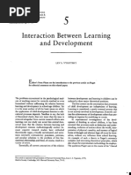 Interaction Between Learning and Development | PDF | Thought | Learning