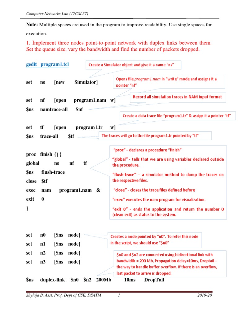 Ns2 Simulation Programs Part A Pdf General Packet Radio Service Gsm