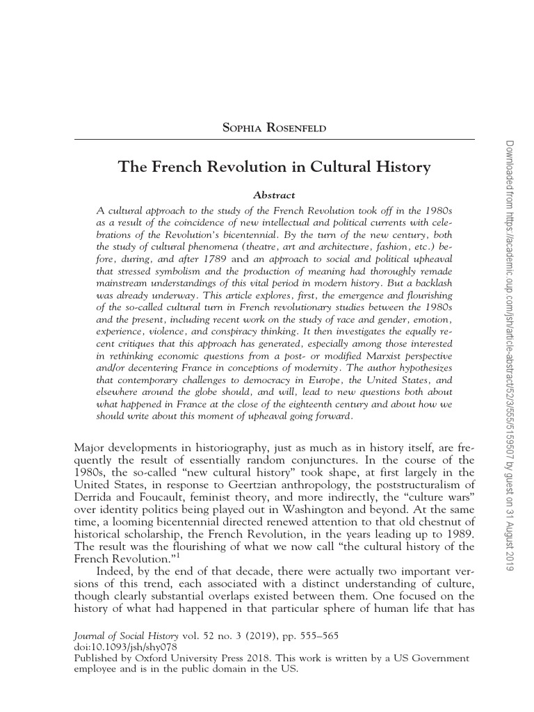 The French Revolution in Cultural Histories | PDF | French Revolution ...