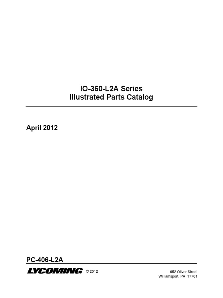 IPC IO-360-L2A Series PDF | PDF | Piston | Rotating Machines