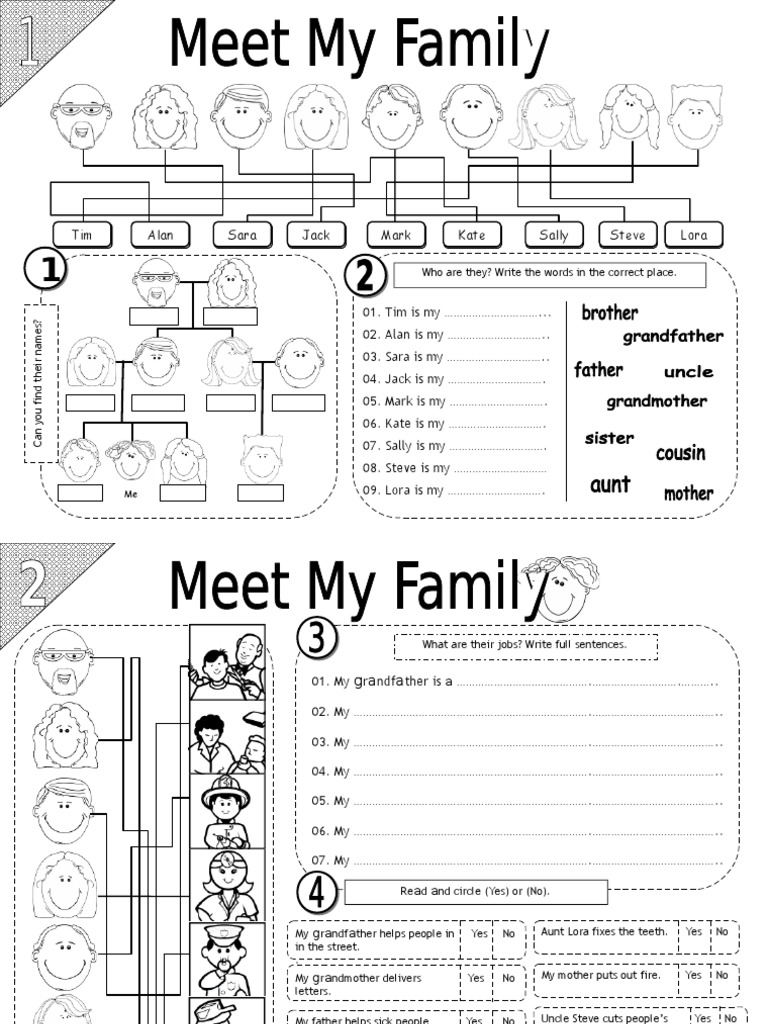 Meet My Family Fun Activities Games 326 | PDF