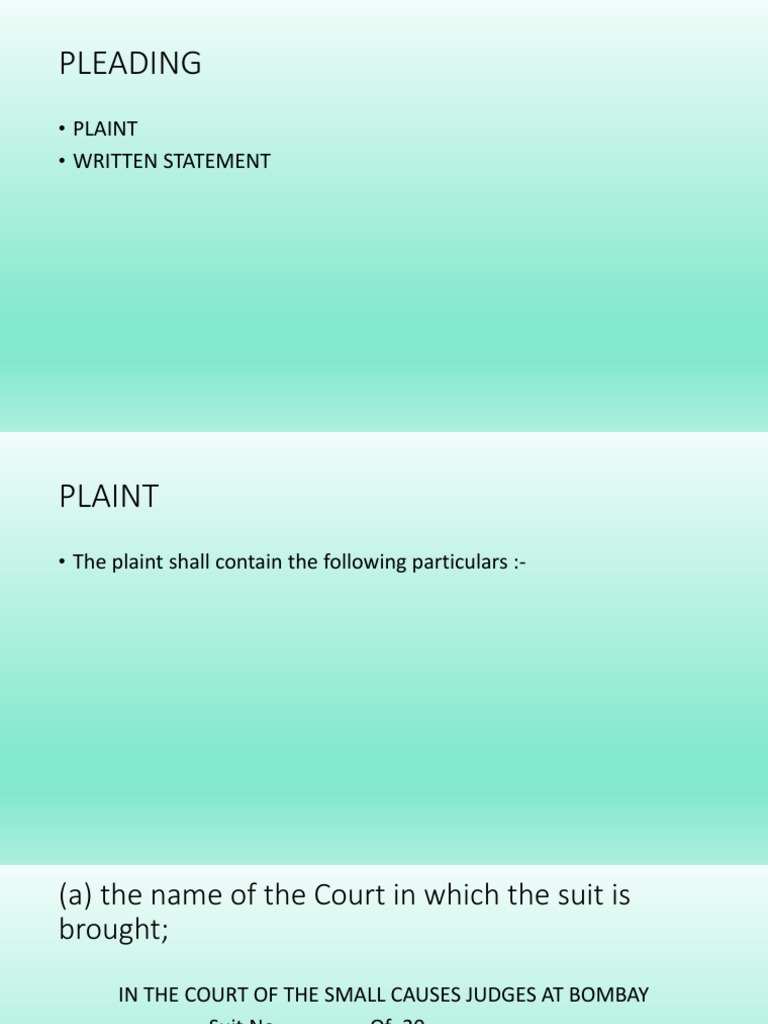 Plaint | Download Free PDF | Lawsuit | Public Law