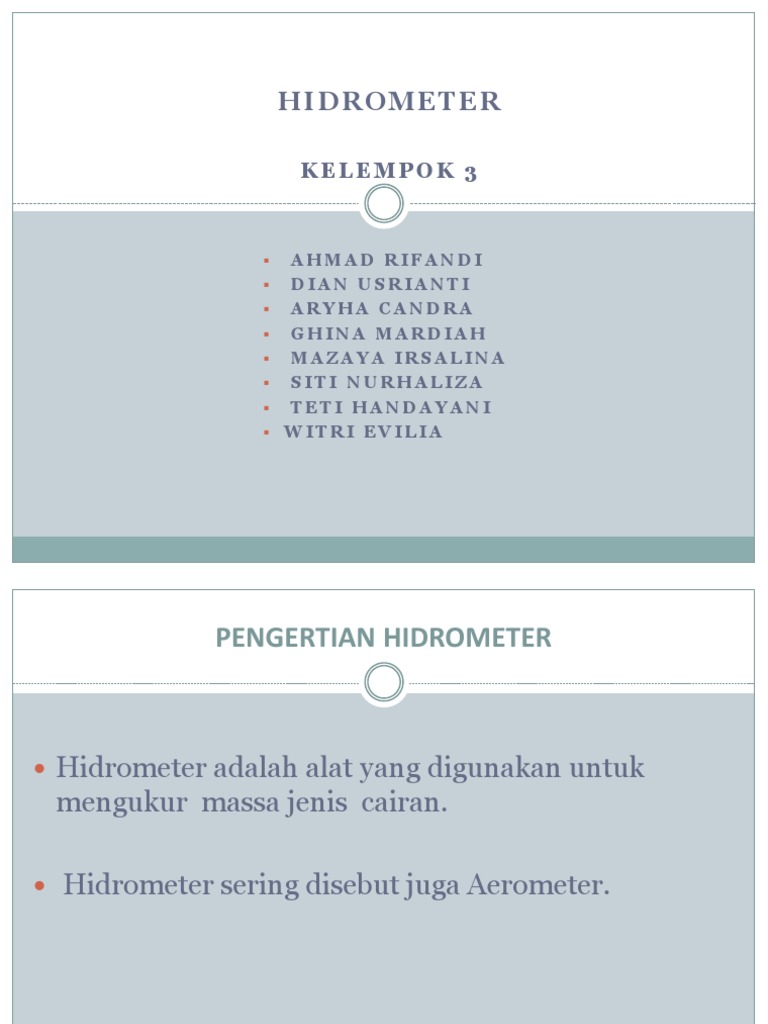 HIDROMETER | PDF