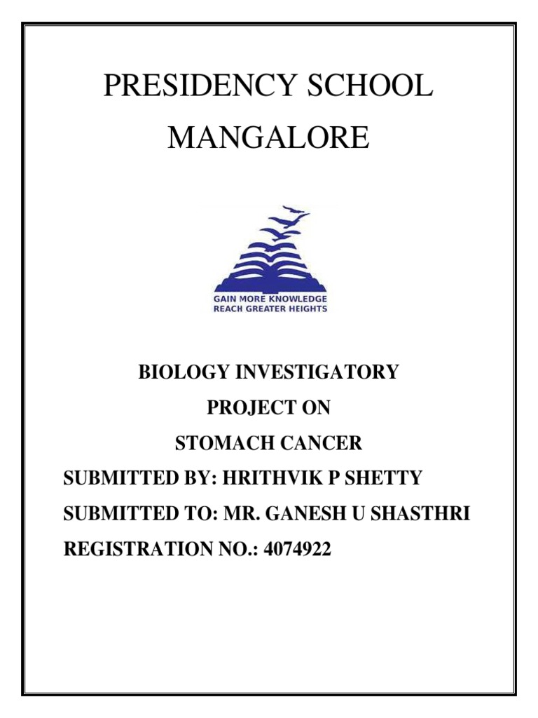Bio Investigatory Project | PDF | Cancer | Health Sciences