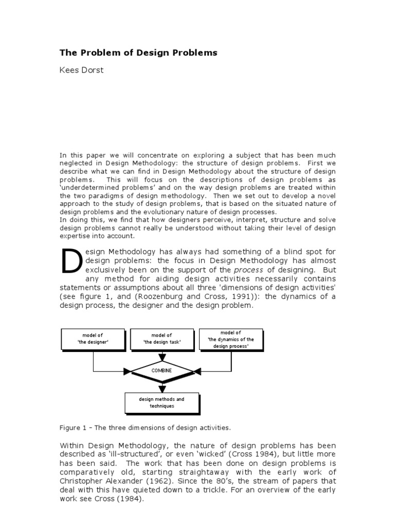 The Problem of Design Problems. Dorst | PDF | Design | Positivism