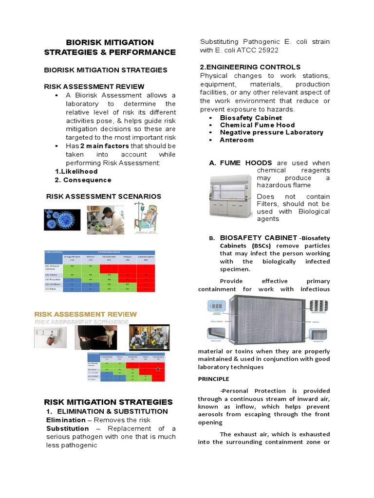 Biorisk Mitigation Strategies Overview | PDF | Sterilization ...