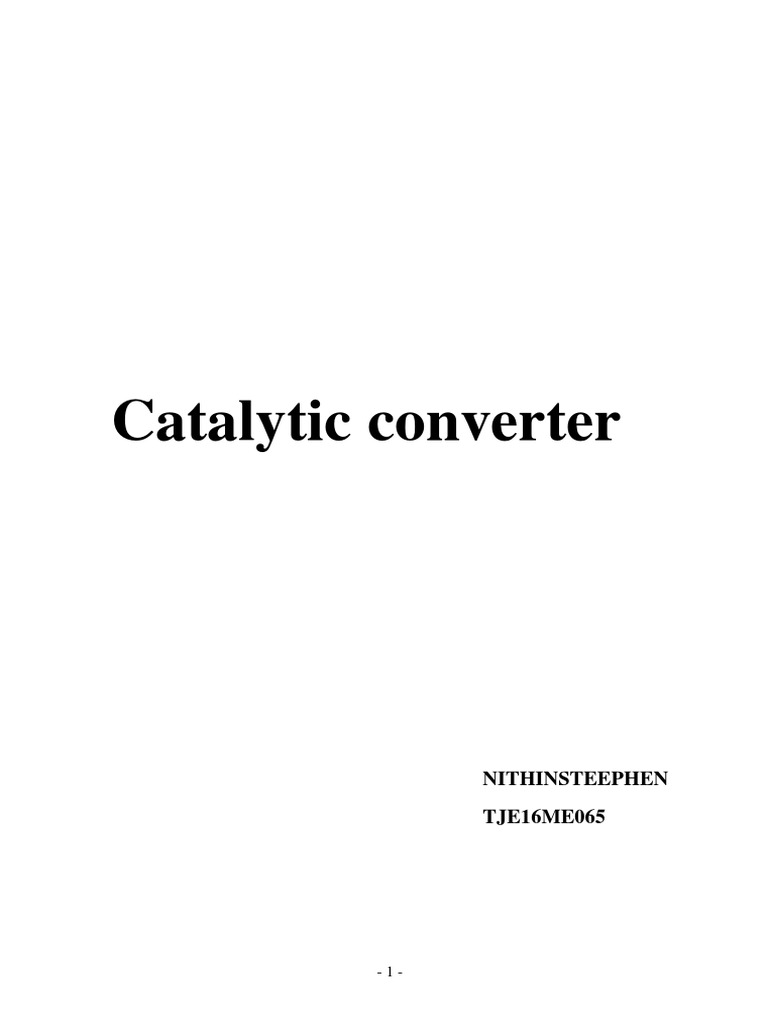 Understanding the Catalytic Converter: A Technical Review of its ...