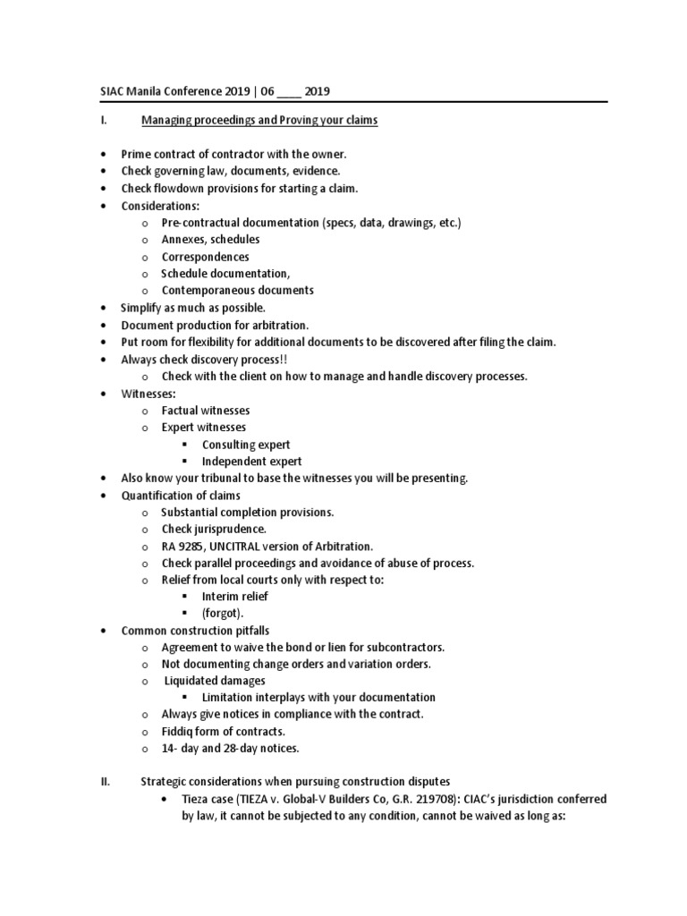SIAC Notes | PDF | Arbitration | Treaty