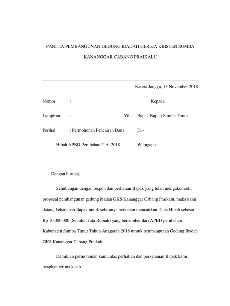 Panitia Pembangunan Gedung Ibadah Gereja Kristen Sumba Kananggar Cabang ...