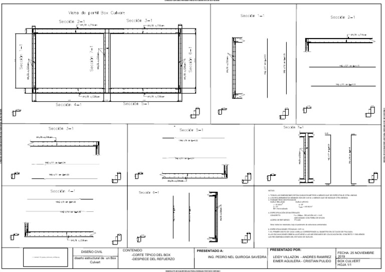 Box Culvert-Planos Estructurales | PDF | Naturaleza