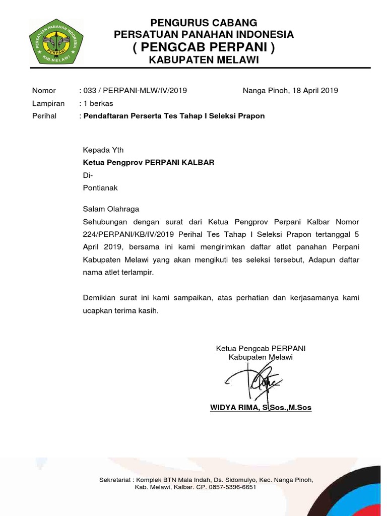 Surat Tugas Seleksi Prapon | PDF