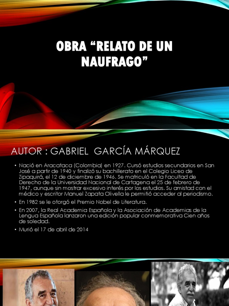 Obra Relato de Un Naufrago | Gabriel García Márquez | Transporte