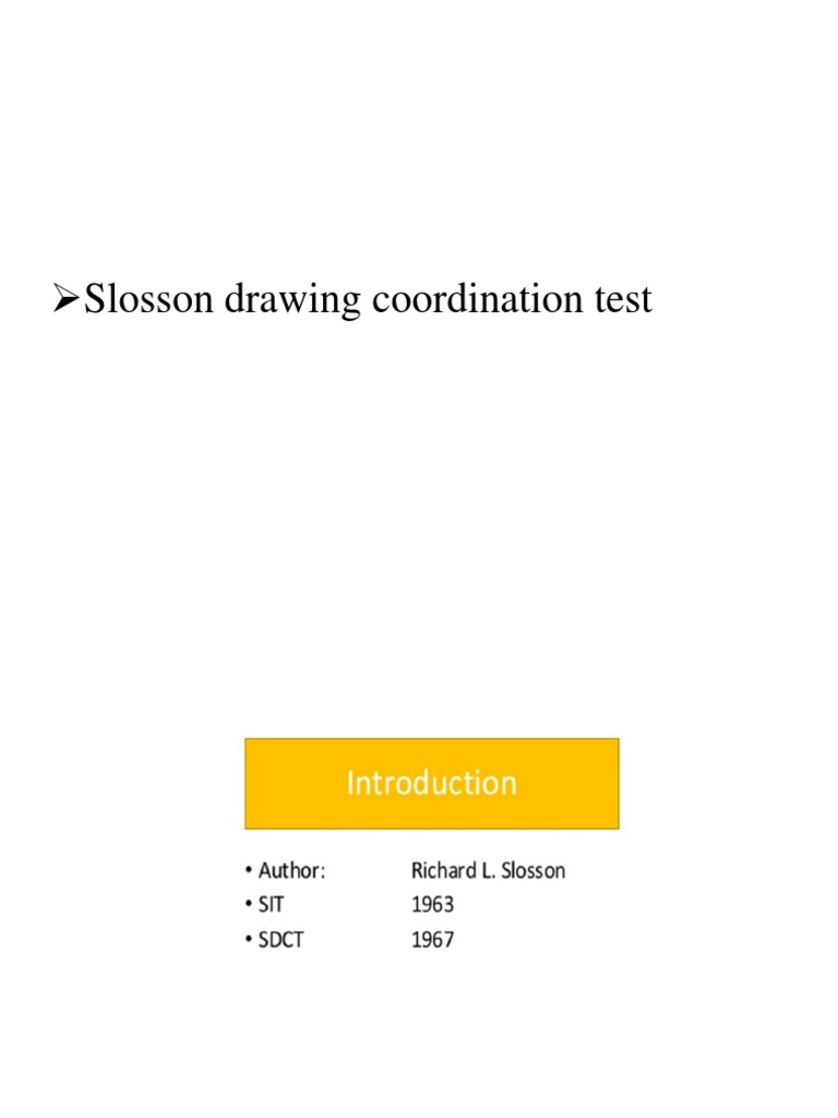 Slosson Drawing Coordination Test | PDF