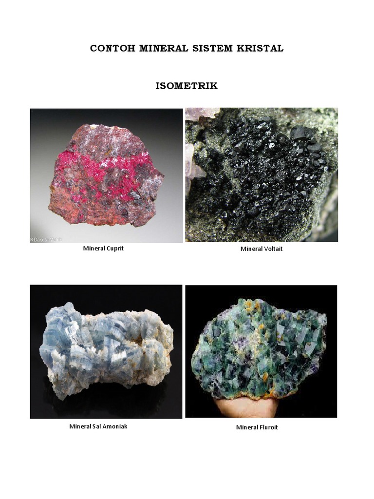 Contoh Mineral Sistem Kristal Isometrik | PDF