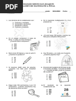 Prueba Diagnóstica de Matemáticas DE Segundo Grado | PDF | Sustracción ...