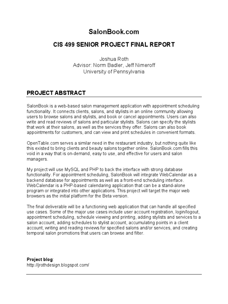 Beauty Parlour Managment System Project Report PDF | PDF | Php | Databases