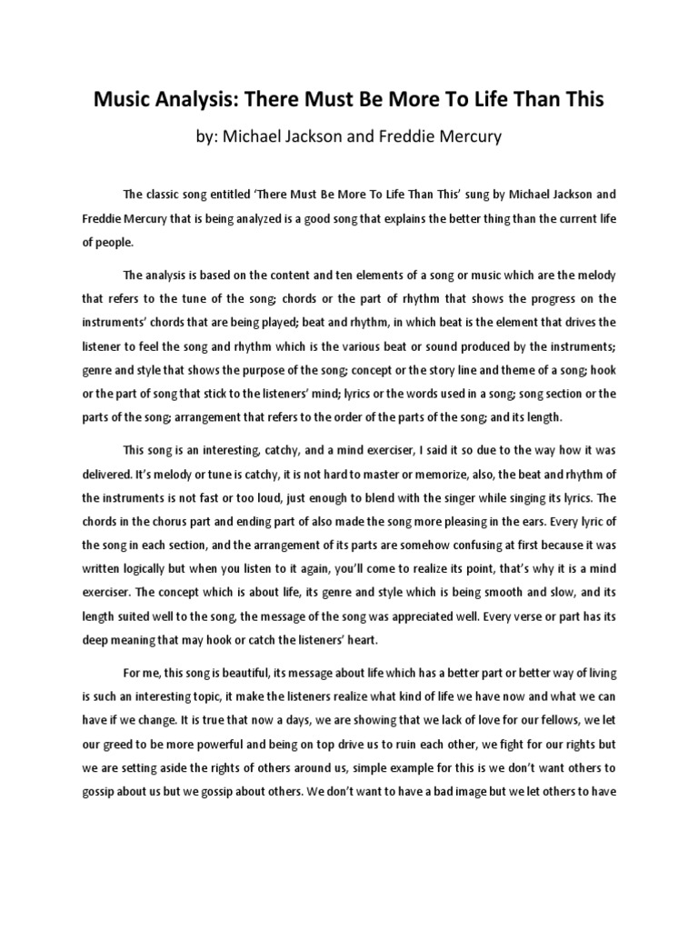 Music Analysis | PDF | Singing | Songs