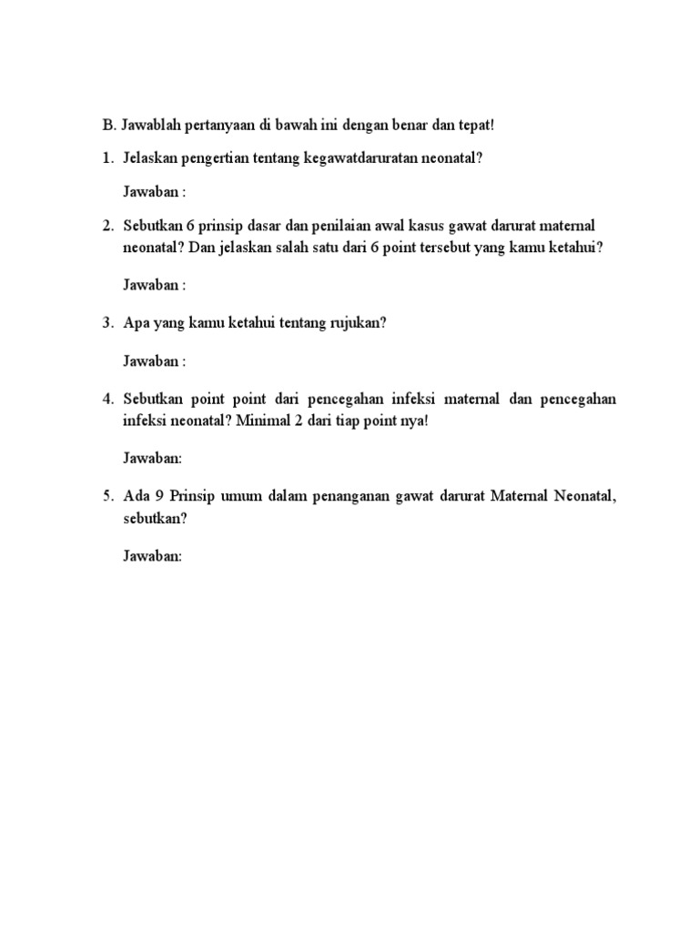 Soal Esay | PDF