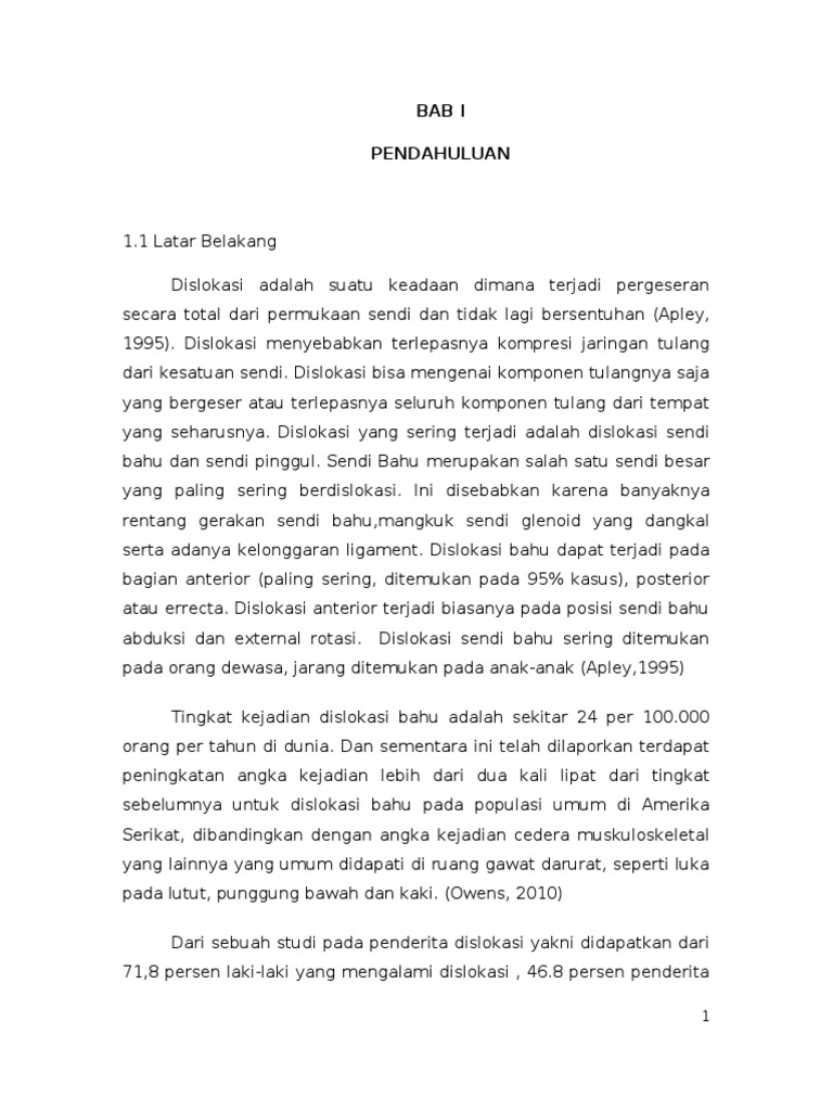 Dislokasi Bahu | PDF