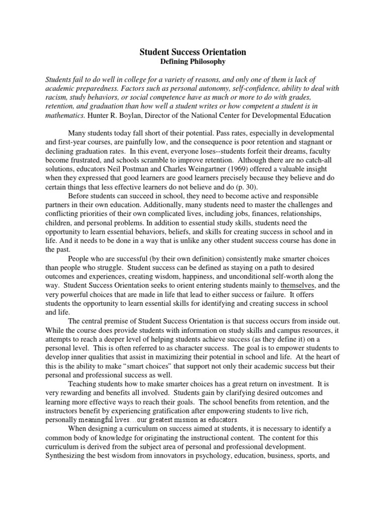 Success Orientation Curriculum PDF | PDF | Goal | Substance Abuse