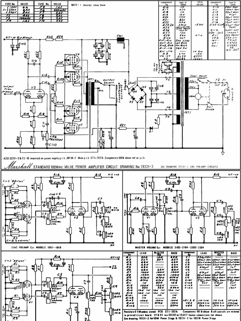 Marshall JMP 2203 Schematic PDF | PDF