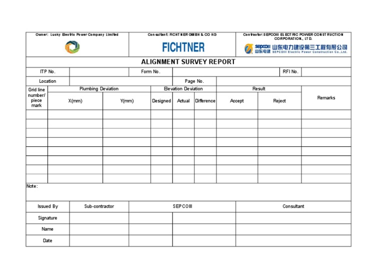 Alignment Survey Report for Lucky Electric | PDF | Technology & Engineering