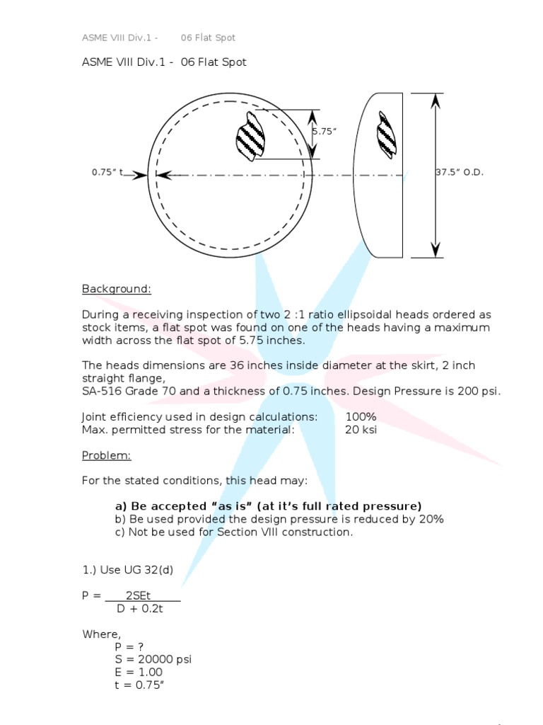 12-Asme Viii-1 06 Head-Flat Spot | PDF