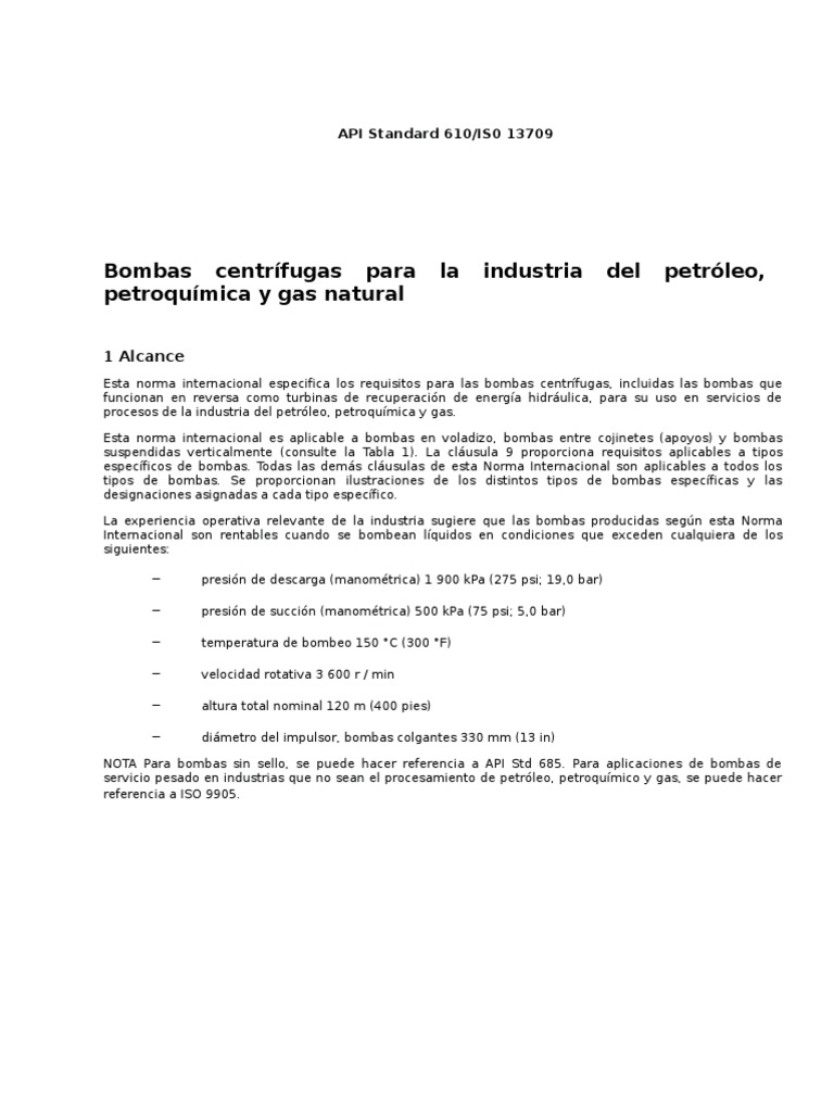 Páginas desdeAPI 610-11th - ISO 13709-2009 Centrifugal Pumps | PDF