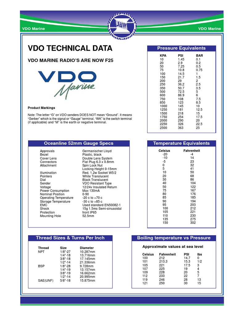Catálogo VDO | PDF | Electrical Connector | Celsius