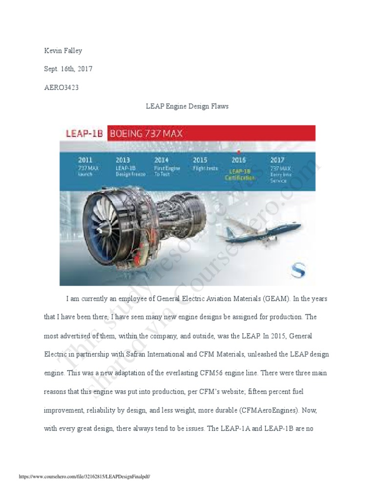 LEAP Engine Design Flaws | PDF | Engines | Rotating Machines