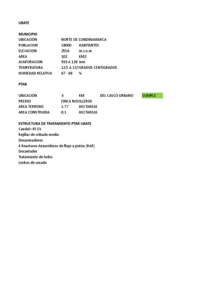 Ptar Ubate | PDF | Hydrology | Quantity