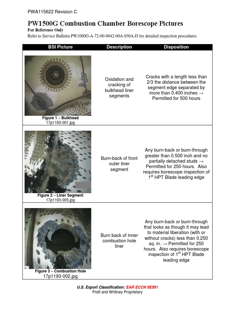 PW1500G TRM Supplemental Material - Combustion Chamber Borescope ...