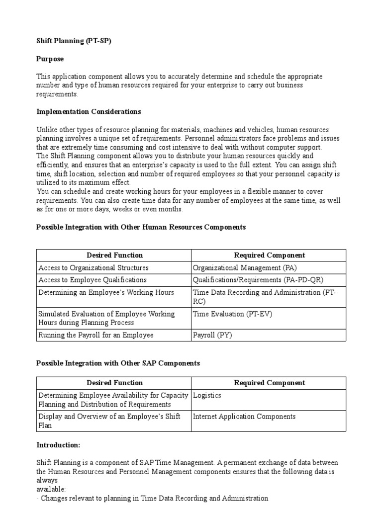 Shift Planning | PDF | Human Resources | Resource