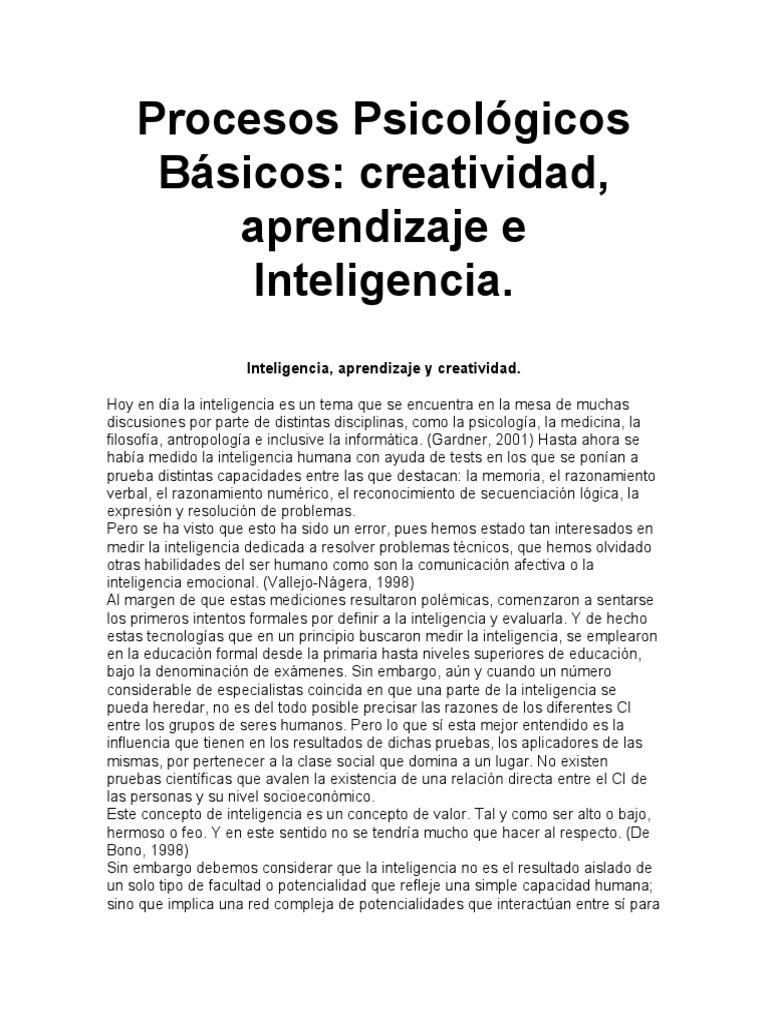 Procesos Psicológicos Básicos | PDF | Trastorno mental | Salud mental