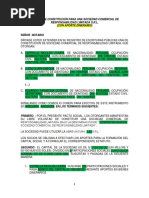 Modelo de Constitución para Una Sociedad Comercial de Responsabilidad Limitada S.R.L. | PDF ...