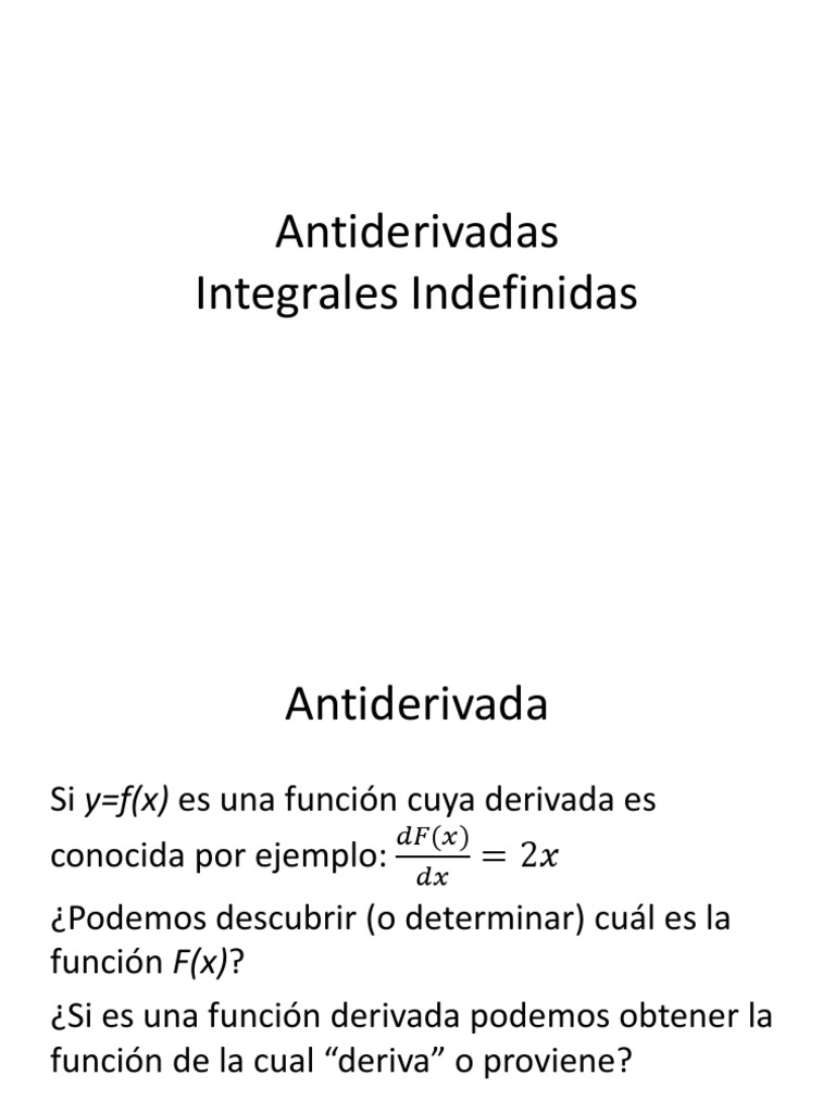 Clase 3 Antiderivadas | PDF | Ecuaciones | Derivado
