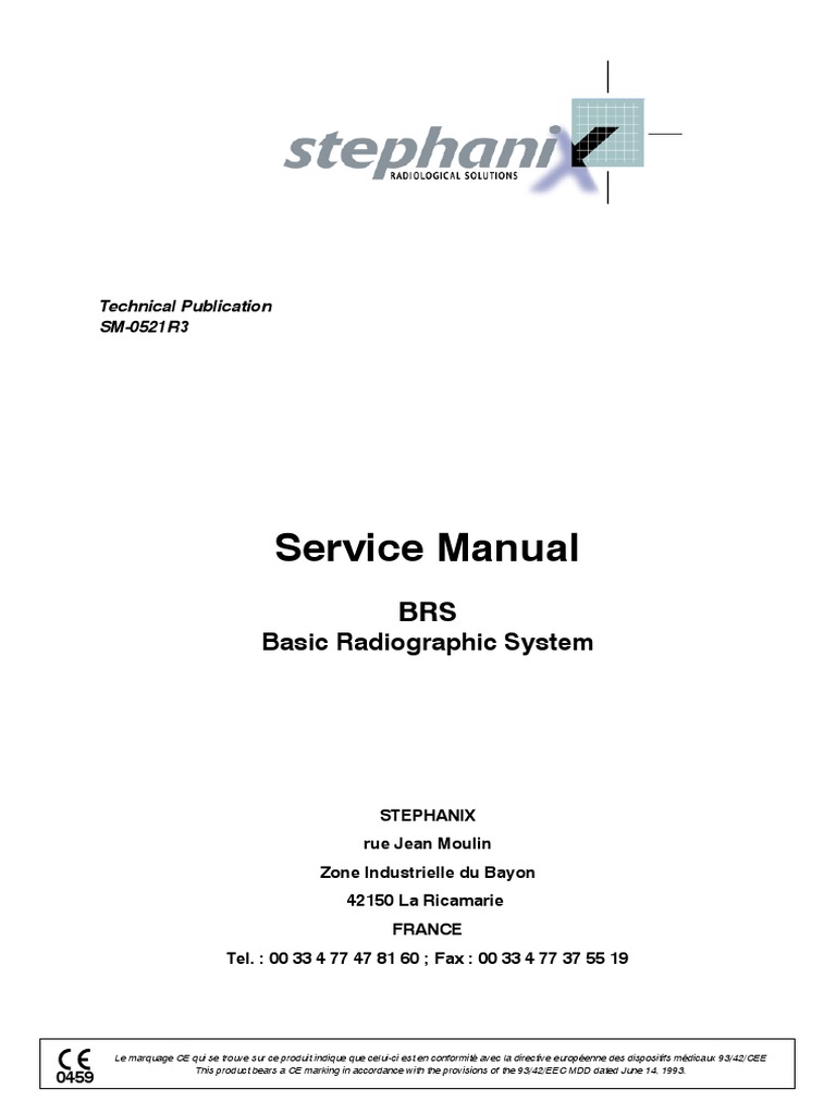 Stephanix X-Ray System Service Manual | PDF | Radiography | Vacuum Tube
