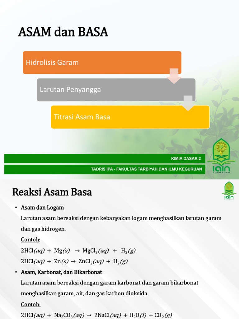 Hidrolisis, Buffer, Titrasi | PDF