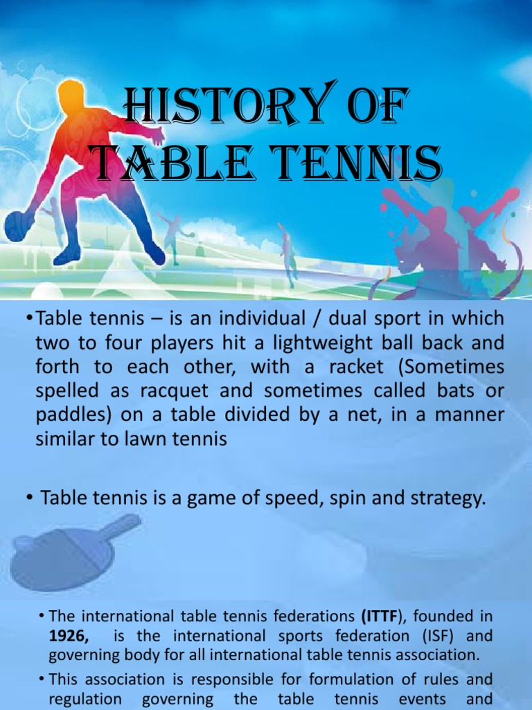 History of Table Tennis | PDF | Table Tennis | Multi Sport Events