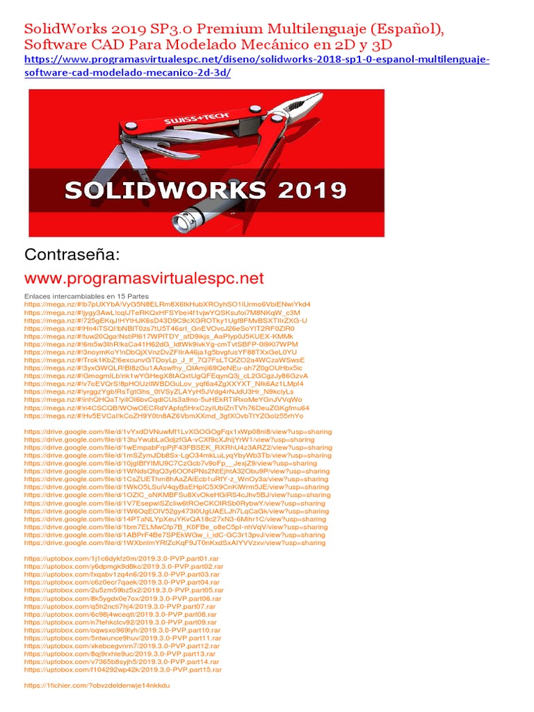 SolidWorks 2019 SP3.0 Premium Multilenguaje (Español) | PDF | Computer Related Introductions ...