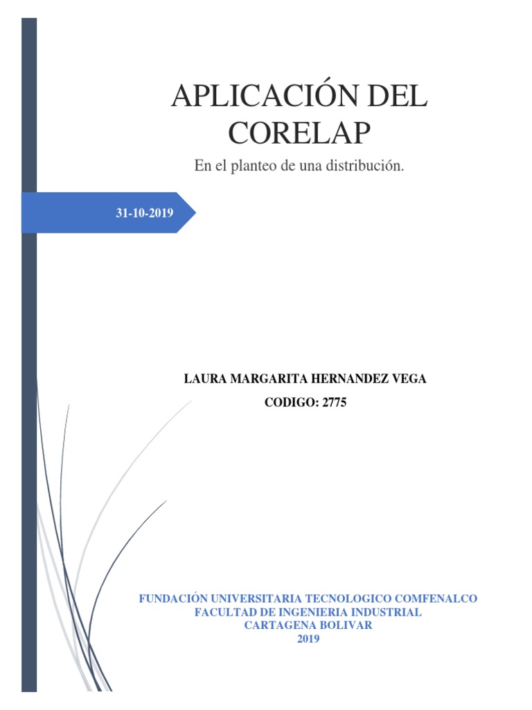 Método CORELAP | PDF | Algoritmos | Ingeniería Industrial