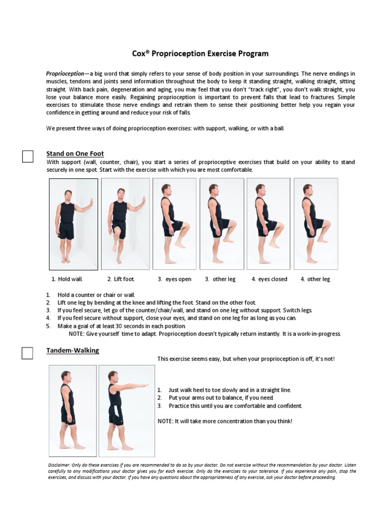 Proprioception Exercises | PDF | Foot | Musculoskeletal System