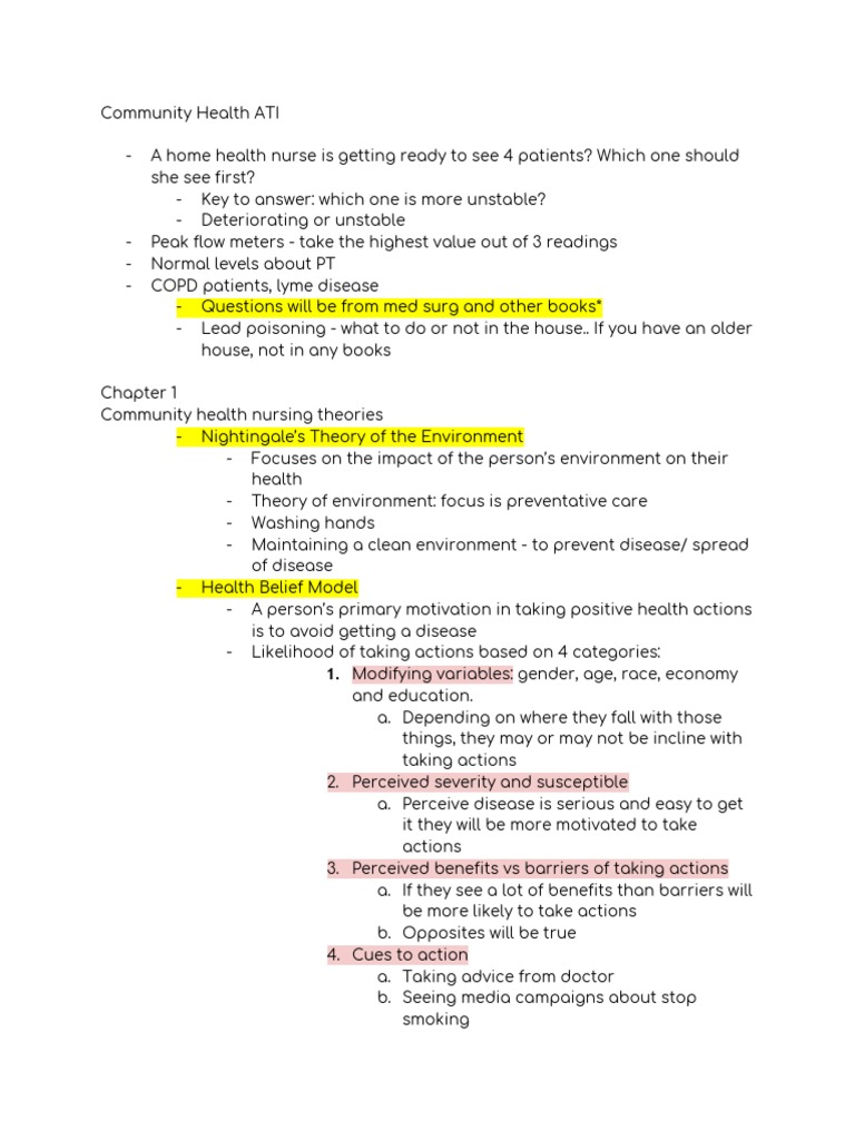 Community Ati Study Guide | PDF | Domestic Violence | Immunity (Medical)