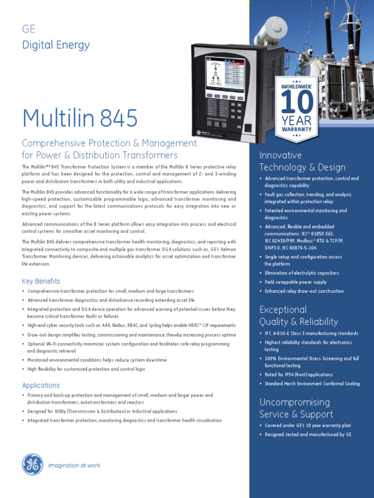 Multilin General Electric | PDF | Transformer | Reliability Engineering