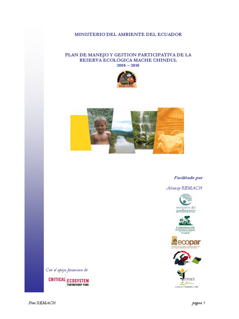 Plan de Manejo de La Reserva Ecológica Mache Chindul | PDF ...